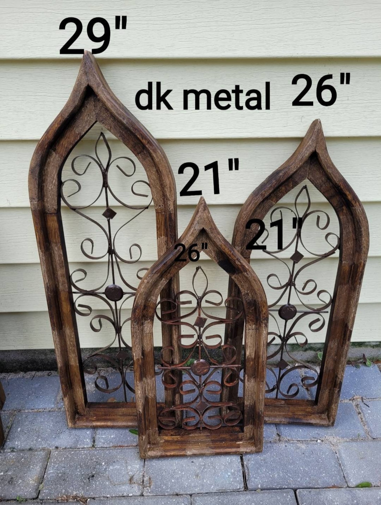 Rustic Wood & Metal Boho Farmhouse Window Church Arch / Window - Etsy