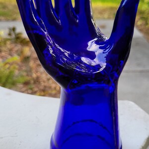 8 Cobalt Blue Glass Ring Hand Dark Blue. Jewelry Display Art Glass ...