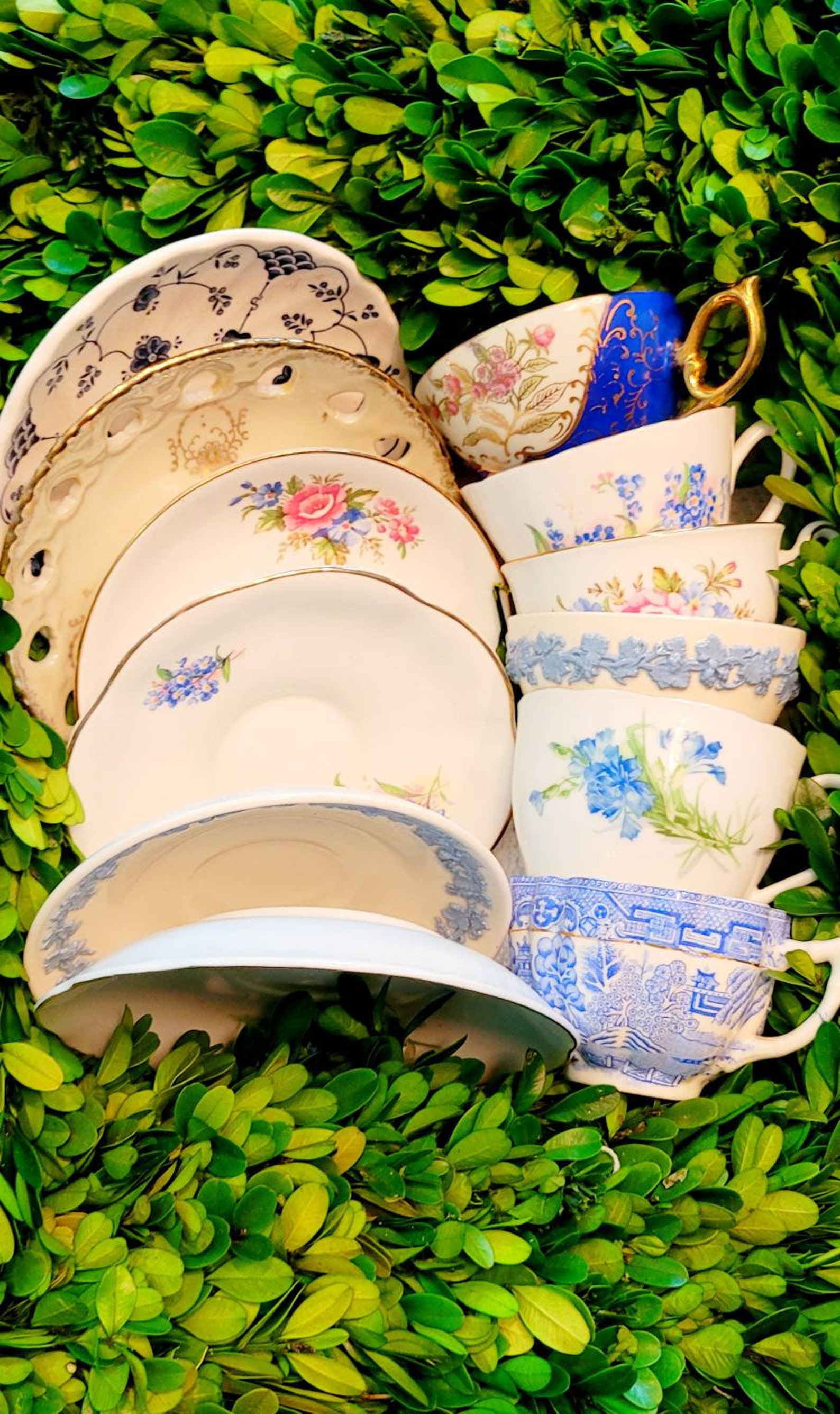 1 Vintage Mismatched Tea Cup and Saucer Sets Wedding Party - Etsy