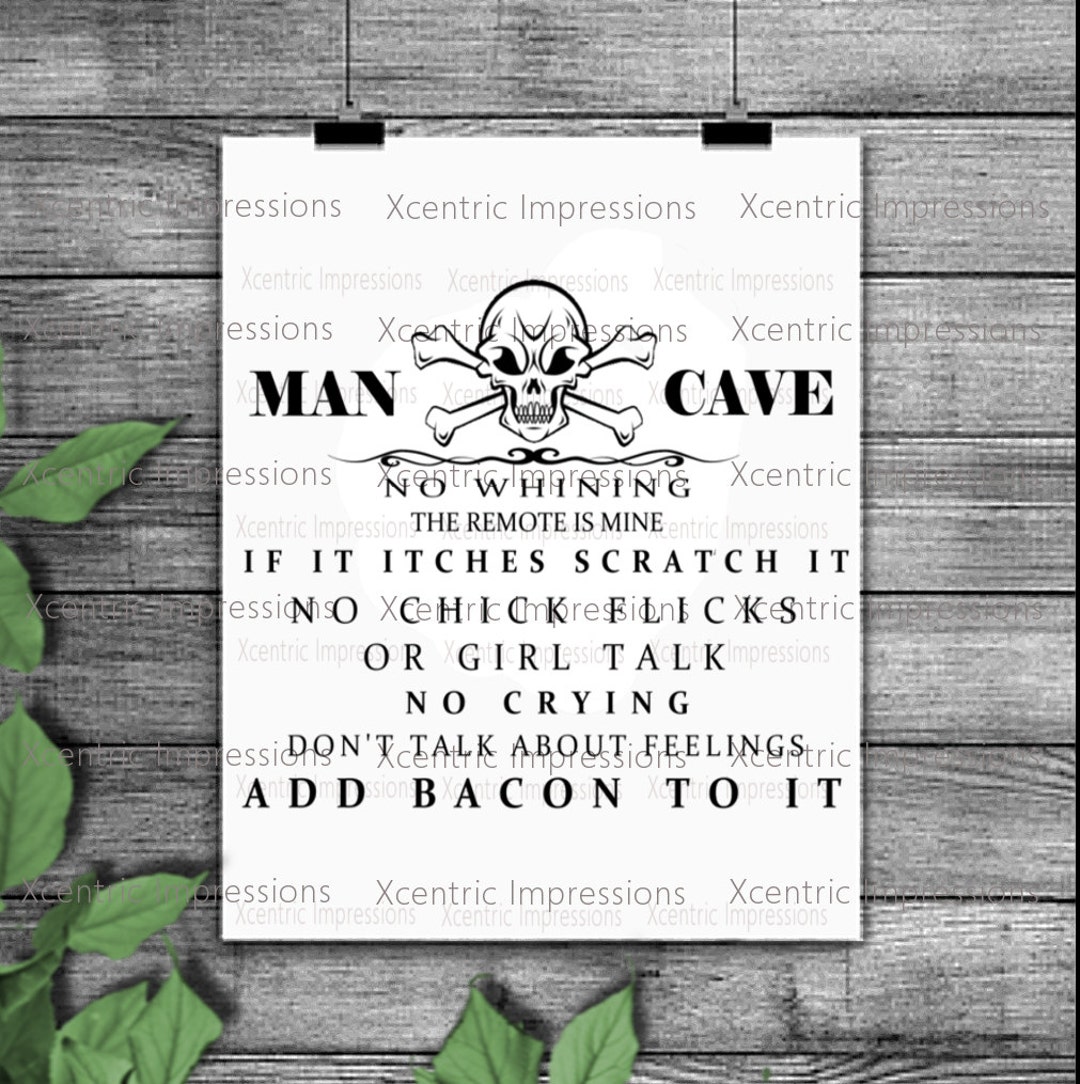 Man Cave Svg, Man Cave Png, Man Cave Vinyl Stencil, Man Cave Silhouette ...