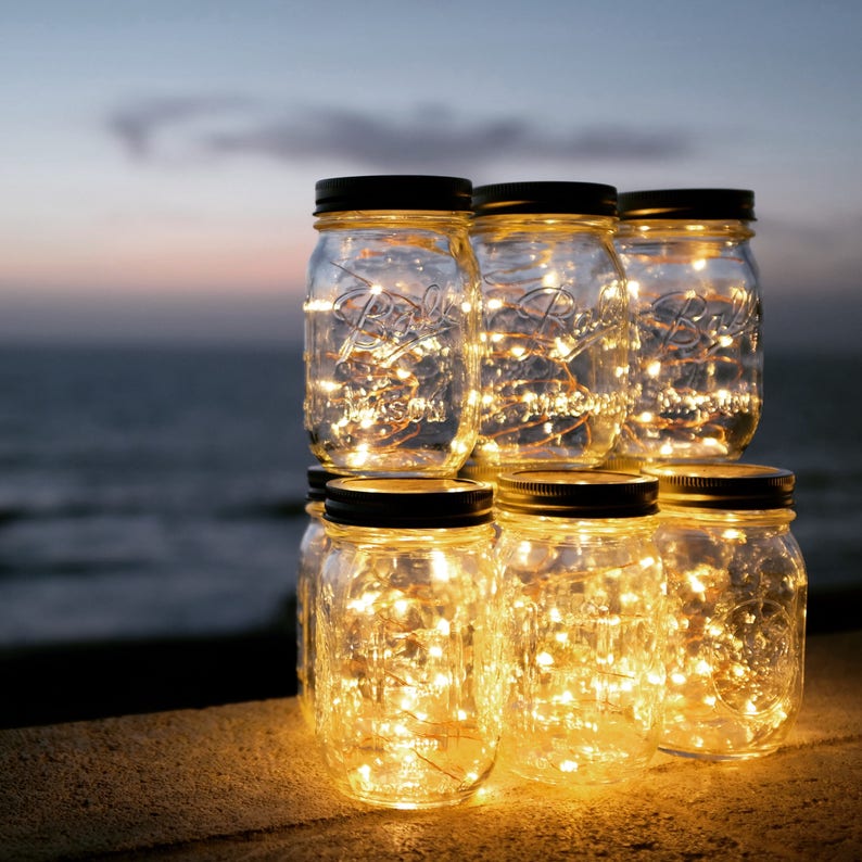 Rose Gold Wire Mason Jar Centerpiece Mason Jar Light Firefly - Etsy Rose Gold Wire Mason Jar Centerpiece Mason Jar Light Firefly - Etsy