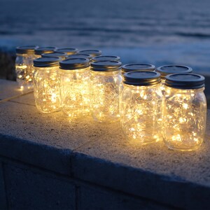 Sale!! 8 Firefly Lights and Mason Jar Centerpieces Wedding Centerpieces ...