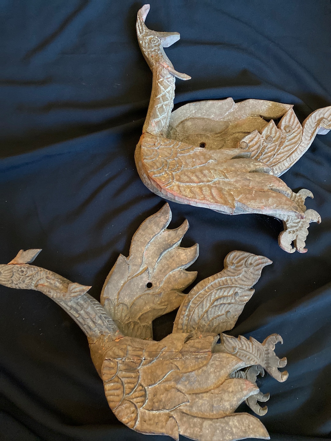 Antique Wood Carved Hintha Birds, Wall Hanging for Meditating. - Etsy