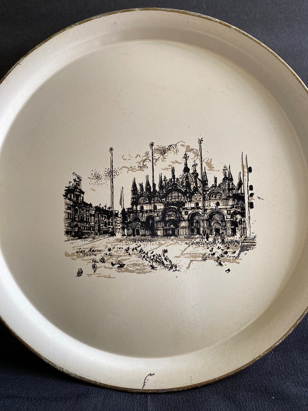 Rare Vintage Hand Decorated Tole Serving Tray by Pilgrim Art No. 500 - Etsy