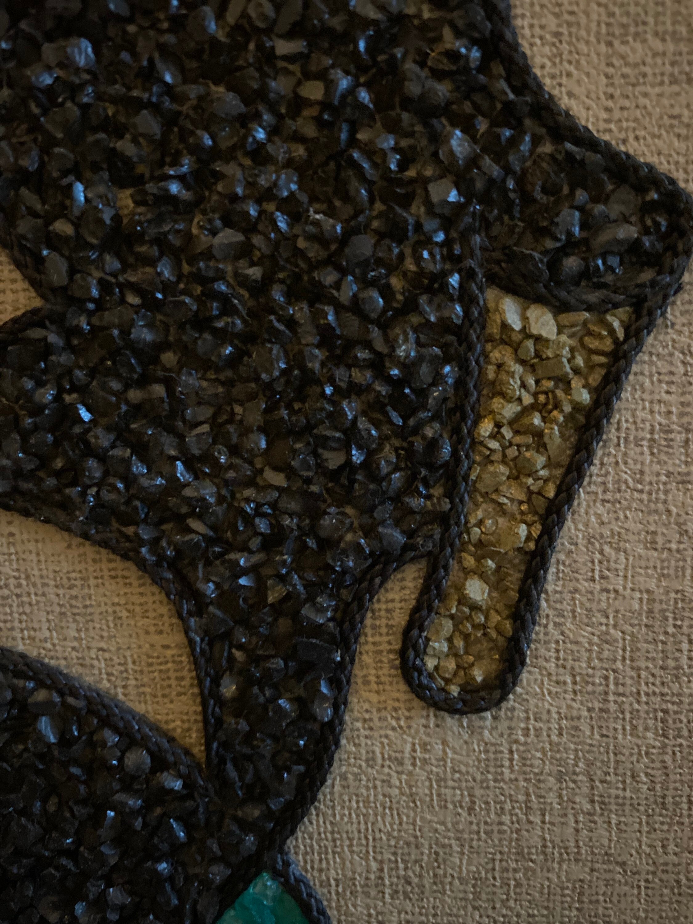 Vintage Mid Century Modern Mozaic Pebble Gravel Art Wall Hanging Set - Etsy