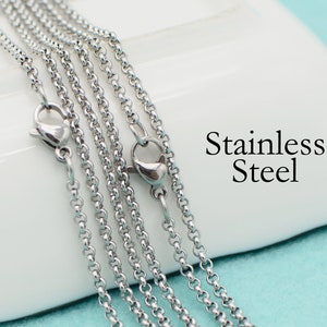 20 Pcs Stainless Steel Chain Necklace, 16, 18, 20, 22, 24, 30 Inch ...