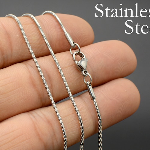 1.5 Mm Gold Plated Stainless Steel Snake Chain Necklace - Etsy