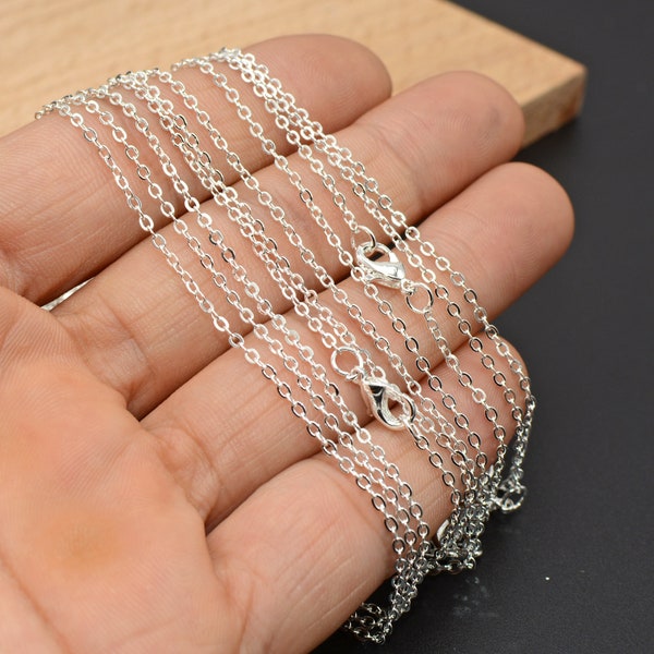 Silver Chain Necklace - Etsy