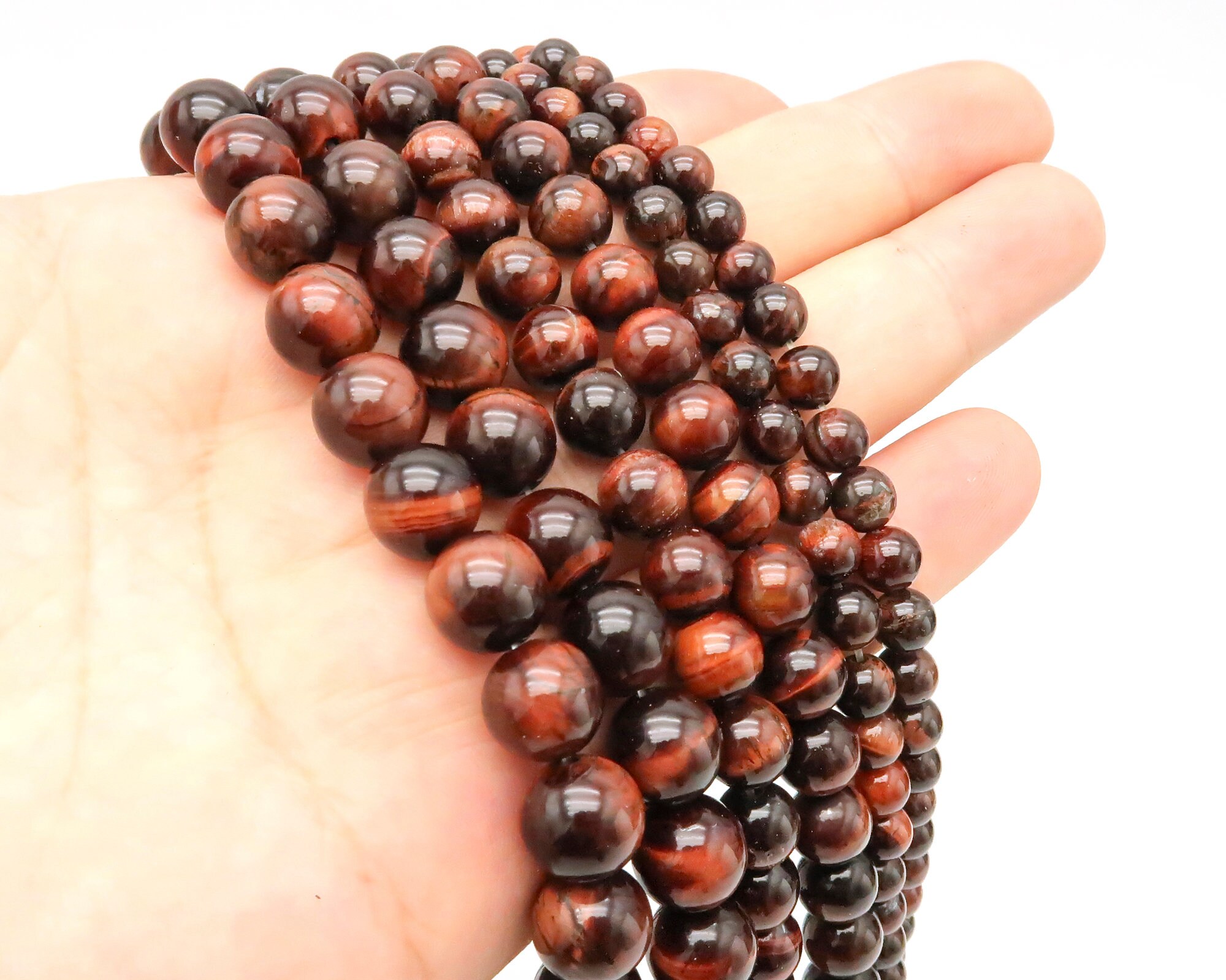 Natural Red Tiger's Eye Beads 4mm 6mm 8mm 10mm Round High | Etsy