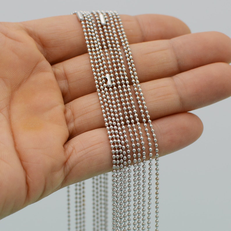 20 pcs 24 Inch ball chain necklace 1.5mm Ball Chain 1.5mm | Etsy