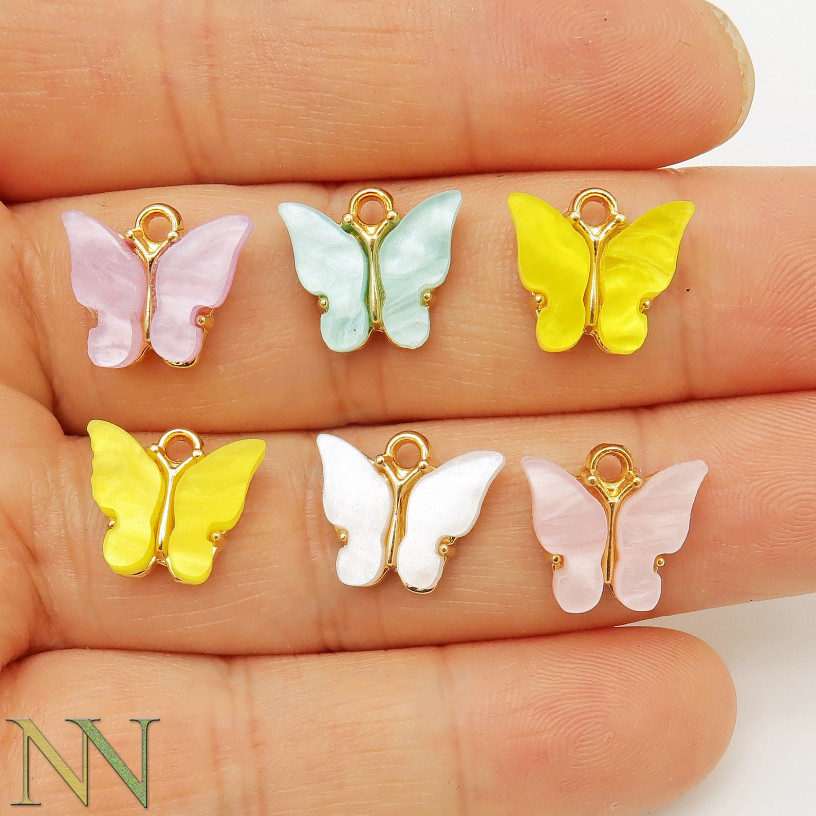10 X Butterfly Charms Gold Butterfly Charm Pendants Earring | Etsy
