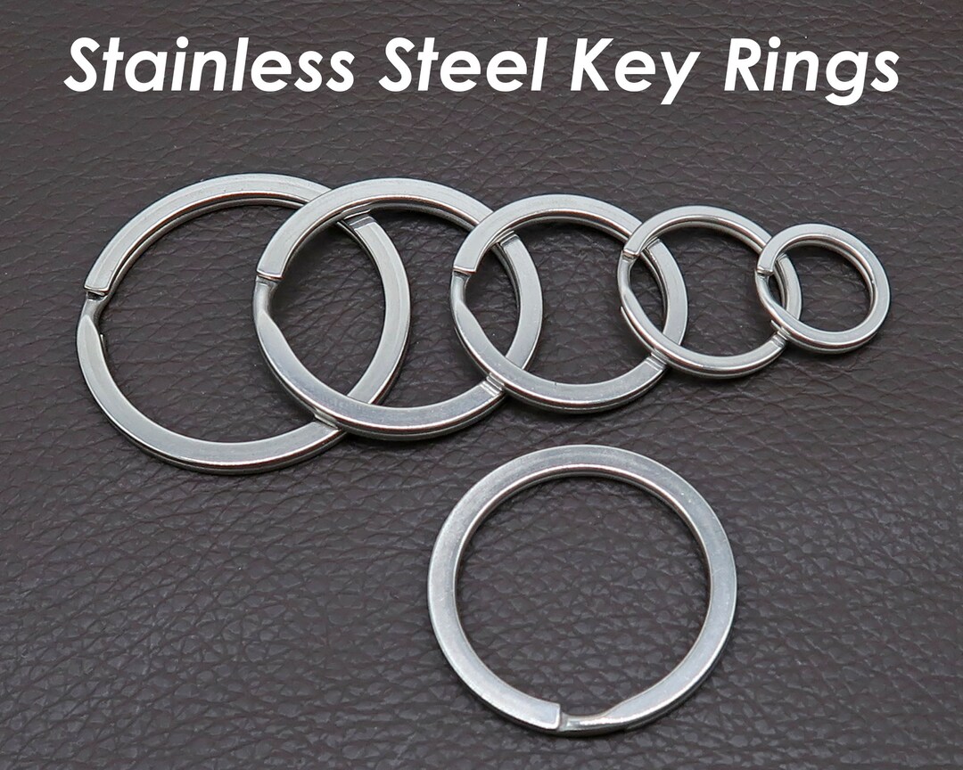 Stainless Steel Key Ring 15/20/25/30/35mm, Tarnish Free Round Keyring ...