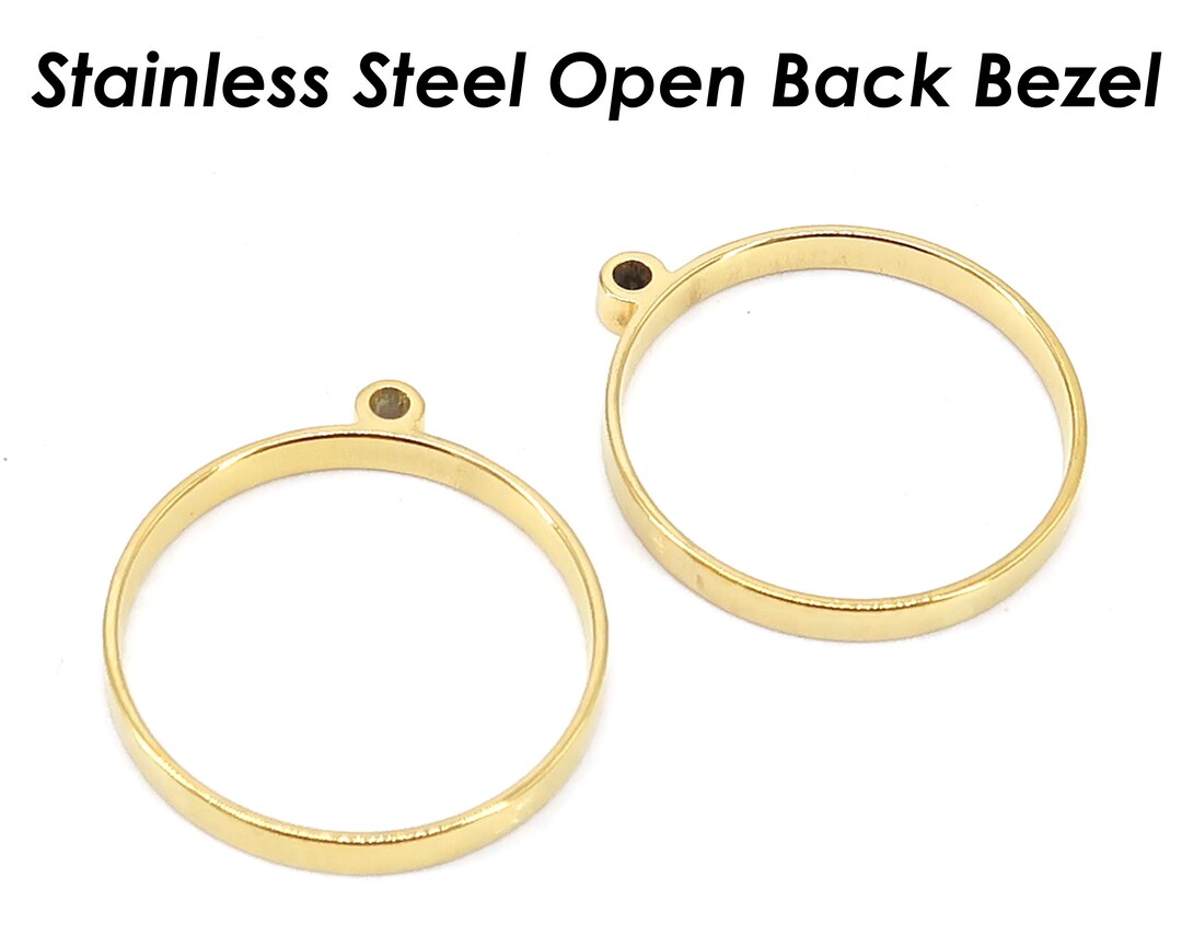 Stainless Steel Pendant Bezel Open Back Bezel Pendant Tray - Etsy