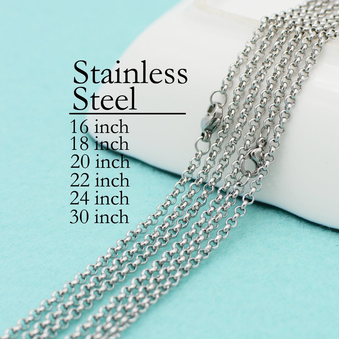 20 Pcs Stainless Steel Chain Necklace 16 18 20 22 24 - Etsy