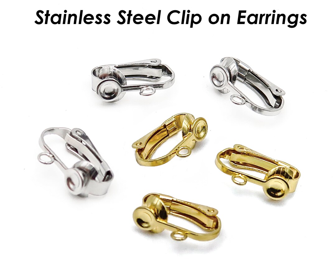 Surgical Steel Clip on Earring Converter With Comfort Pad, NO Pierced ...