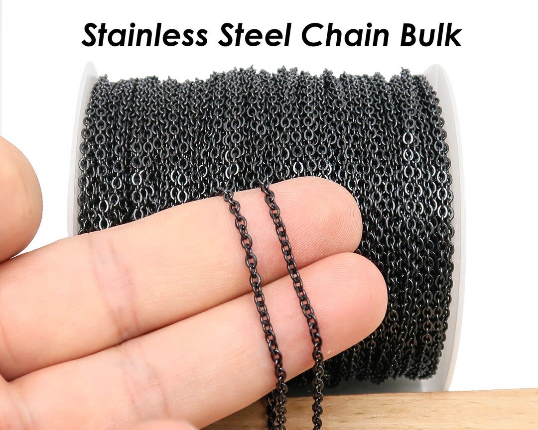Bulk Black Chain Stainless Steel Chain Black Gold Silver, Bulk ...