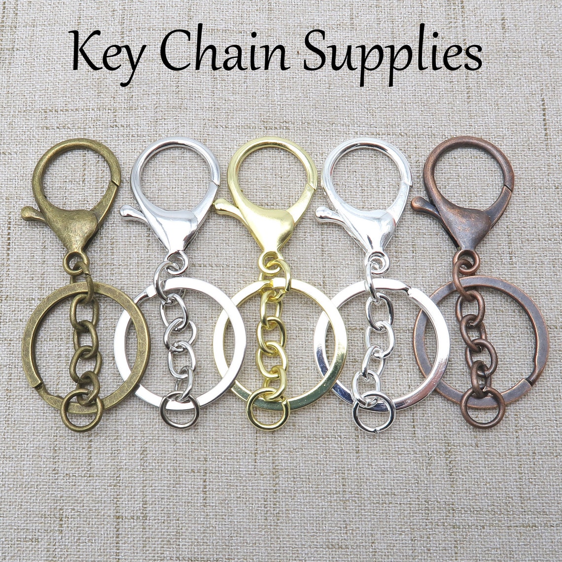 10/50 Keychain Supplies Key Chain Keyring Wholesale Big - Etsy