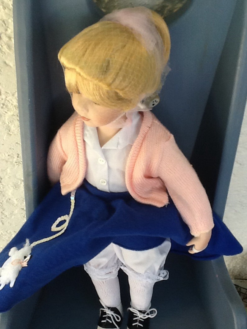 50s Gal Porcelain Doll Poodle Skirt With Side Hand Loop For Etsy
