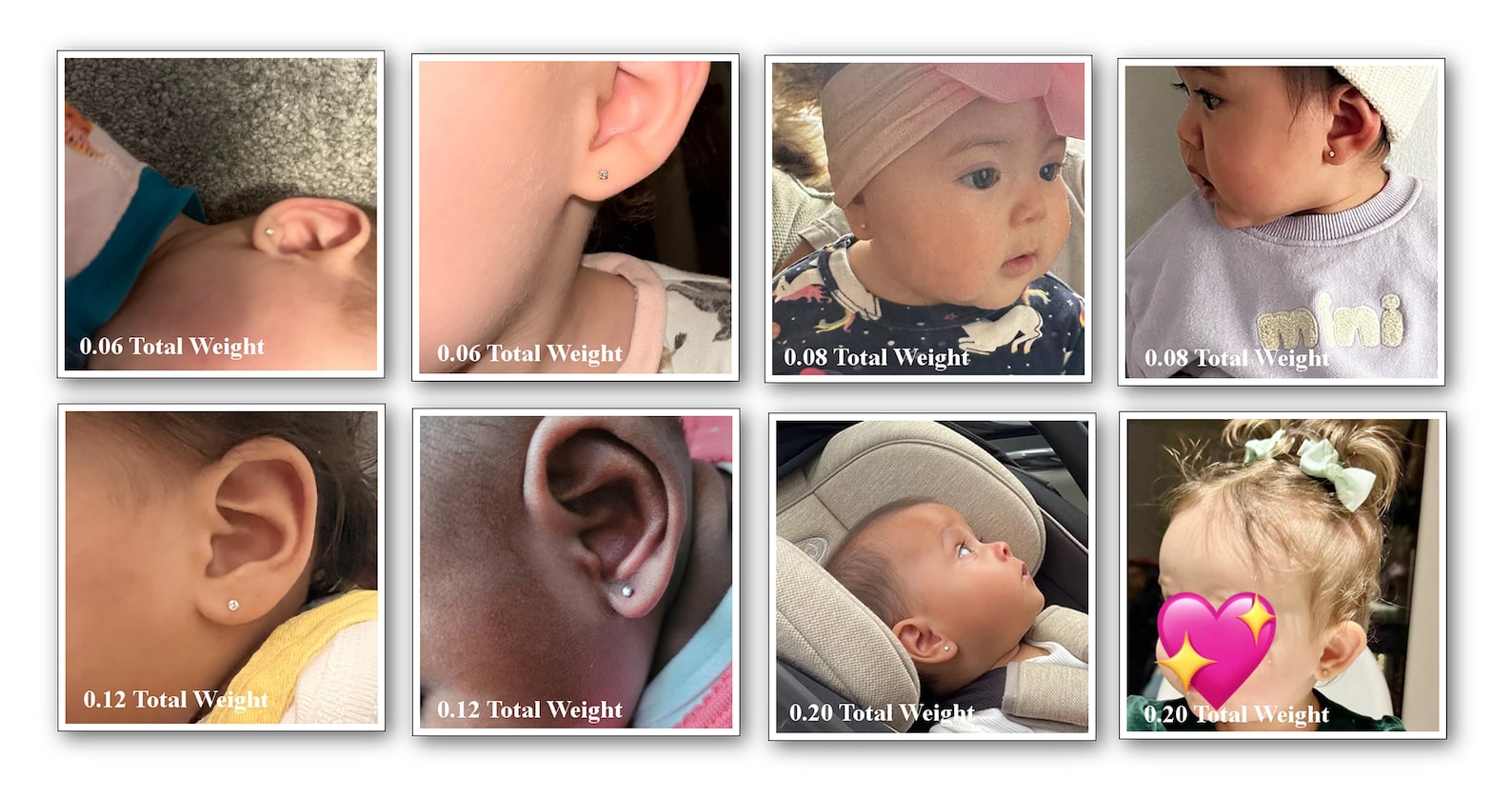 Diamond Earrings for Baby, Diamond Stud Baby Earrings, 14K Genuine ...