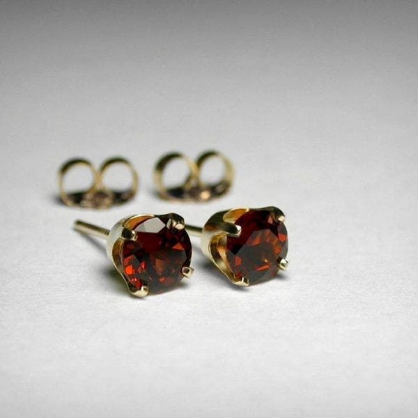 Garnet Earrings - Etsy