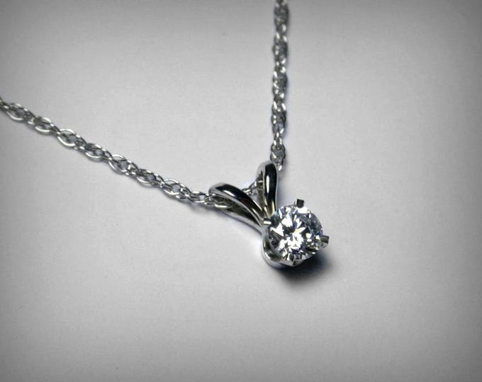 Natural Diamond Attached on Chain , Diamond Solitaire Necklace ...