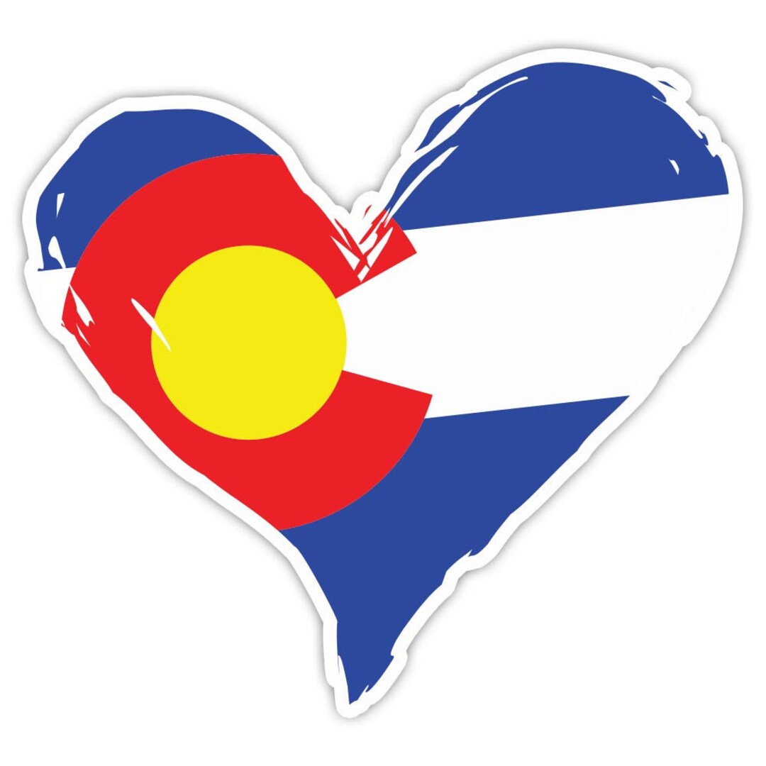 Colorado Heart Sticker - I Love Colorado - I heart Colorado - CO Love ...