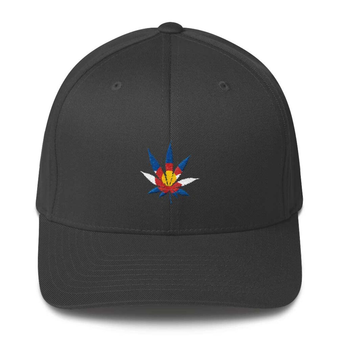 Flexfit Colorado Flag Marijuana Leaf Embroidered Hat 420 MMJ Pot ...