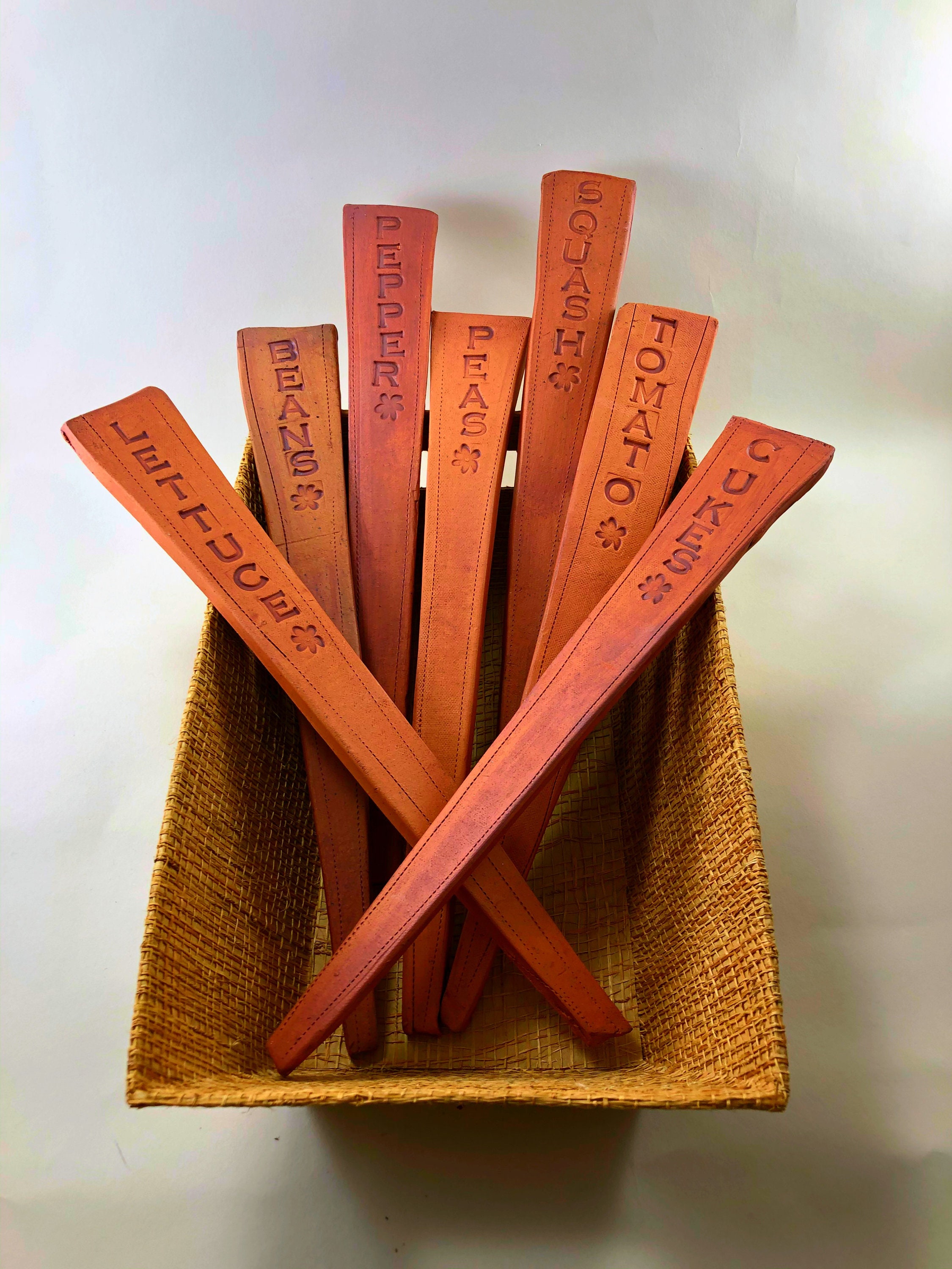 Rustic Stoneware Vegetable Markers - Etsy