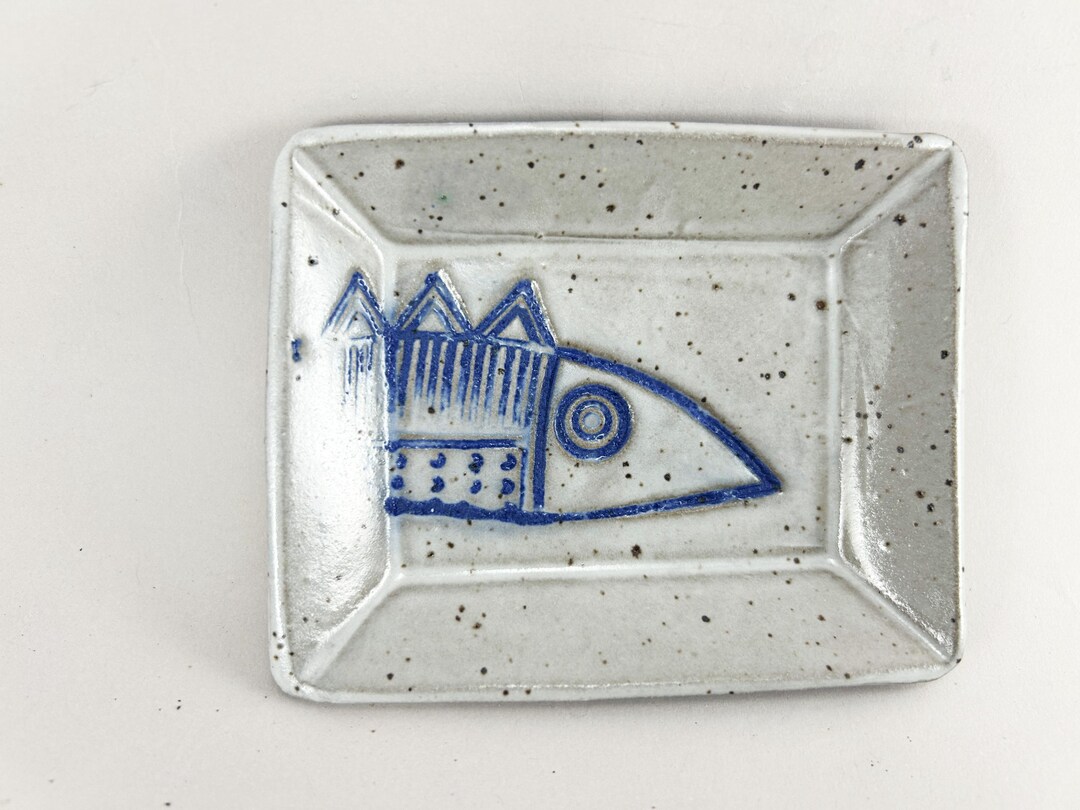 Blue or White Fish Soap Dish - Etsy