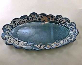 Scalloped Edge Plate - Etsy