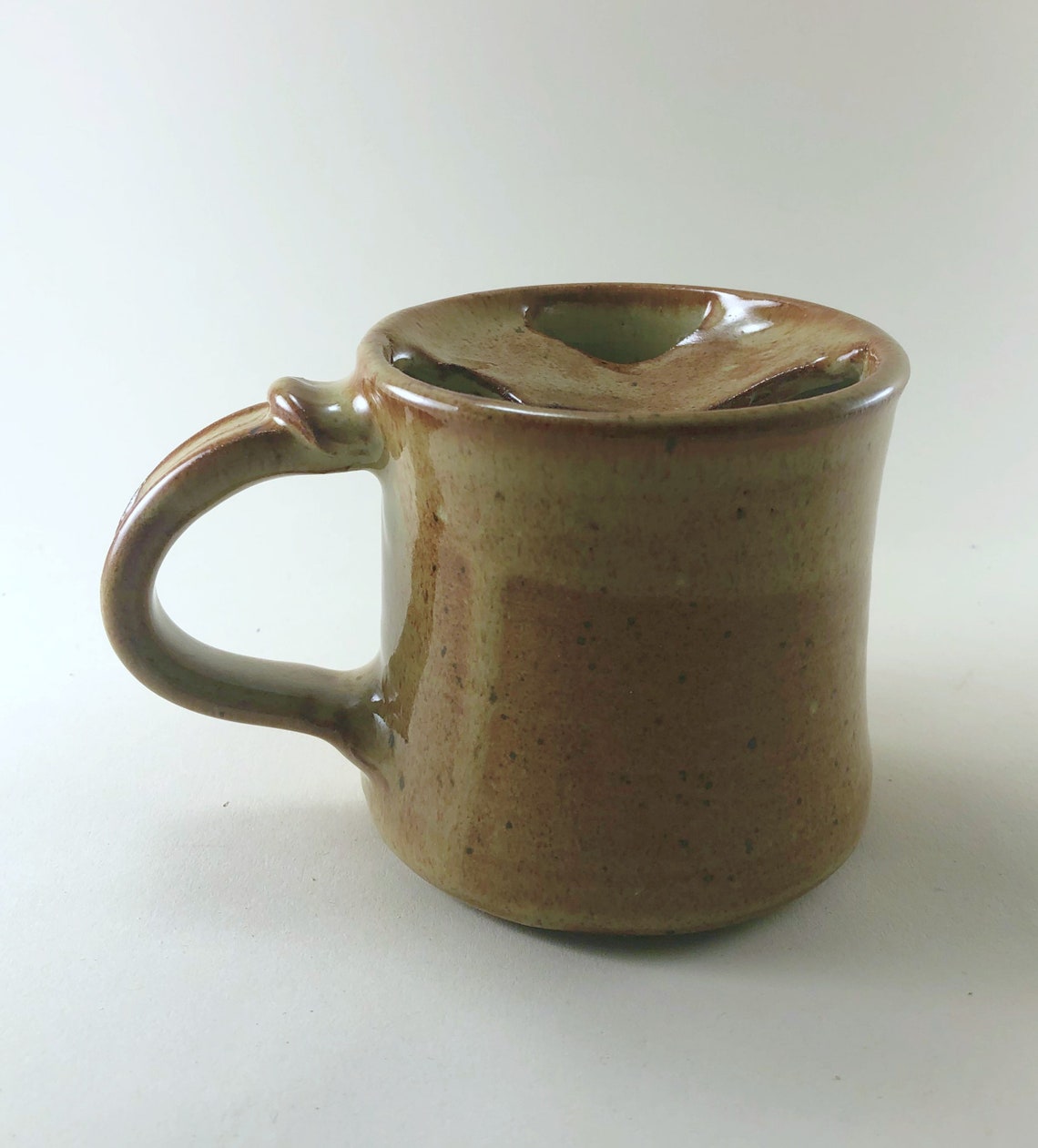 Right and Left Handed Nutmeg Brown Mustache Cups - Etsy