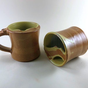 Right and Left Handed Nutmeg Brown Mustache Cups - Etsy