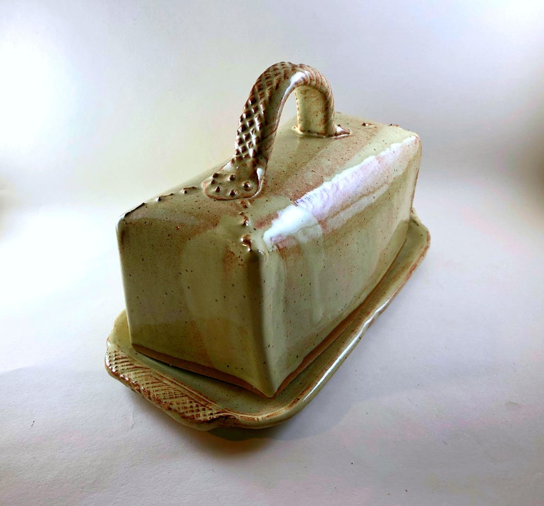 Covered Butter Dish Made of Stoneware Glazed in Creamy Rust | Etsy