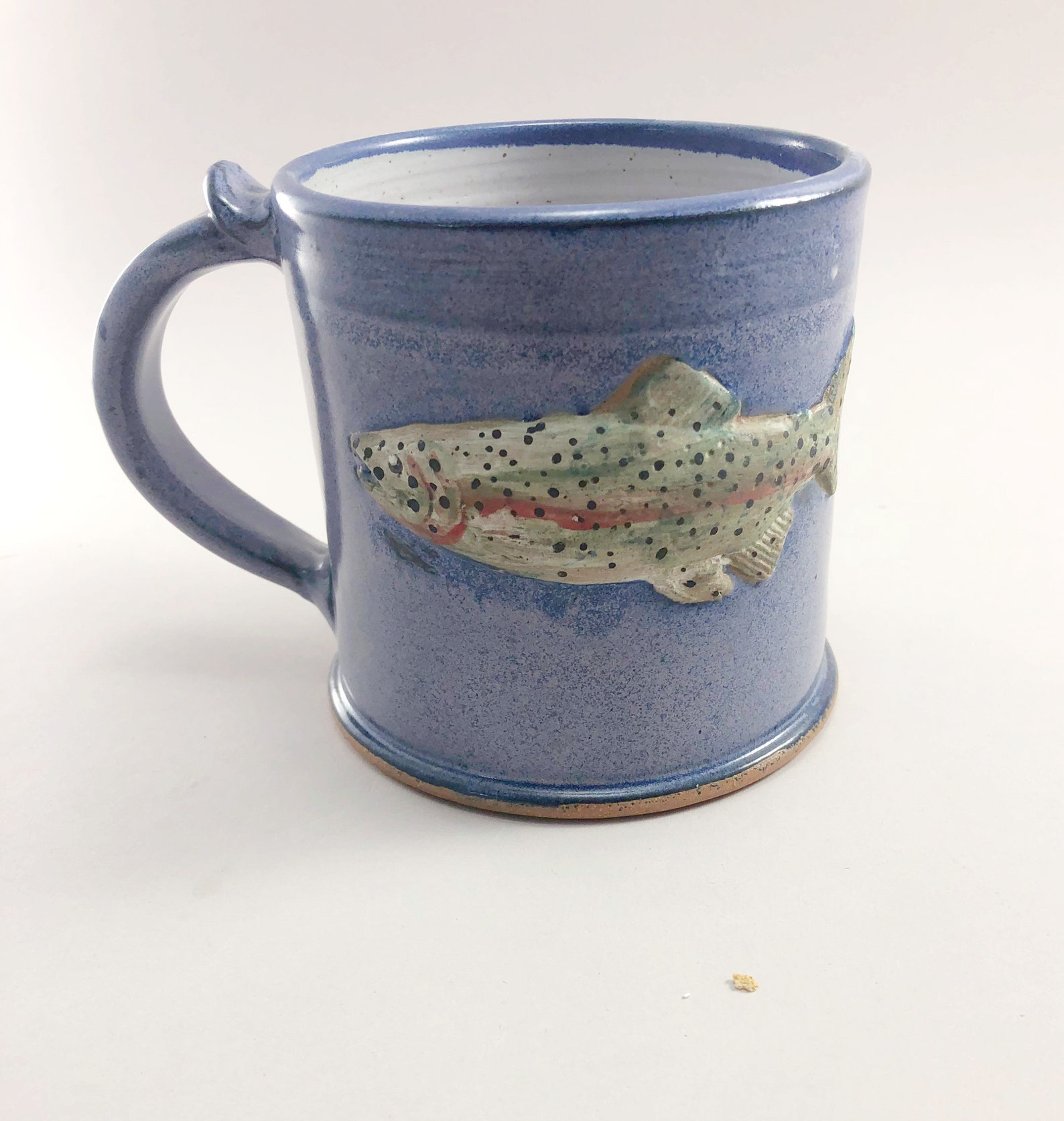 Extra Large Trout Mug in Intense Blue or Nutmeg Brown Glaze - Etsy