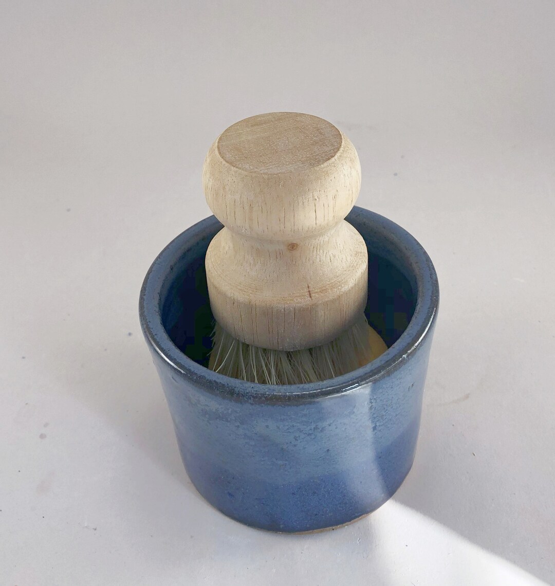 Dish Scrubber Set, Including Ceramic Jar, Wooden Brush With Sisal ...
