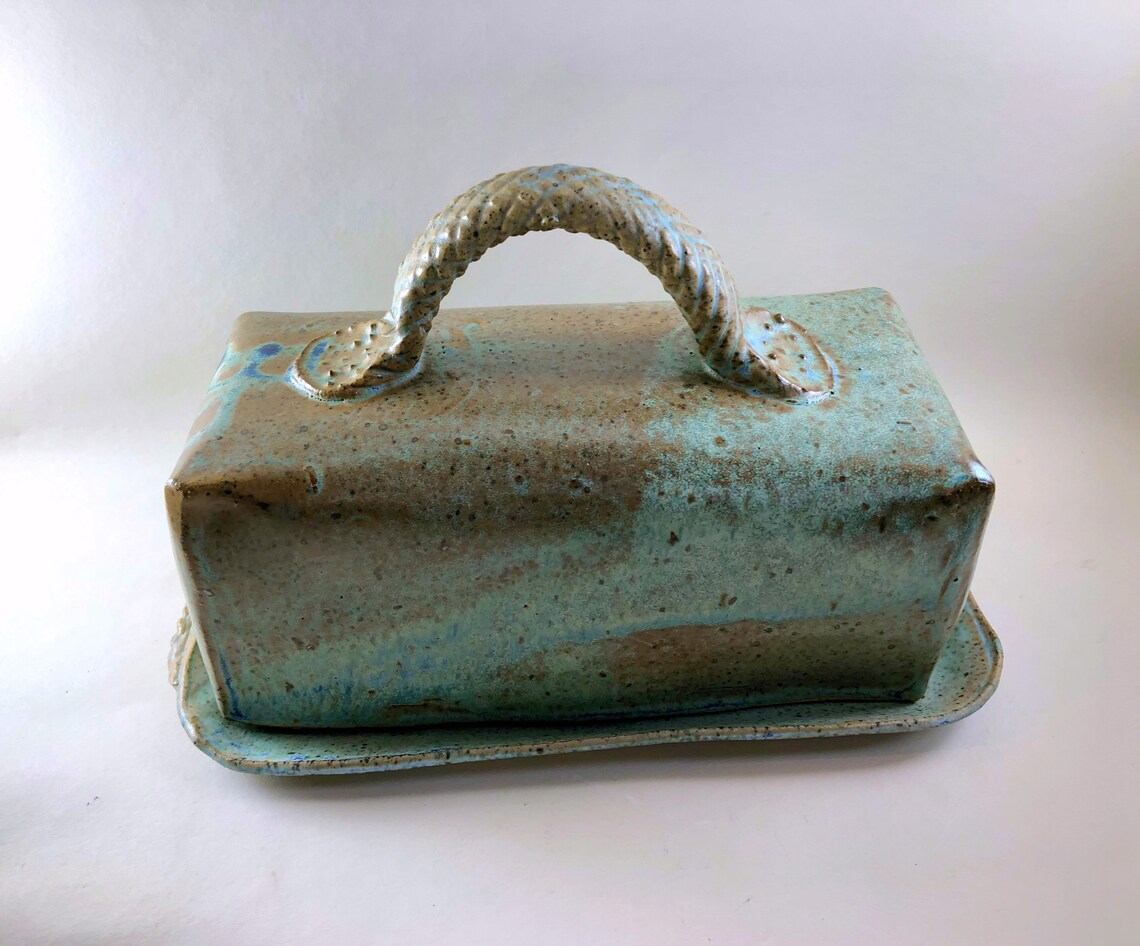 Covered Butter Dish Made of Stoneware Glazed in Creamy Rust | Etsy