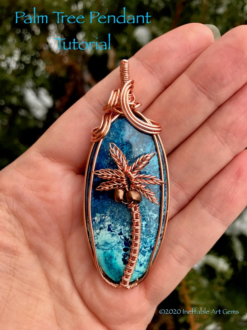 Palm Tree Pendant Tutorial Wire Wrap Tutorial by Ineffable - Etsy