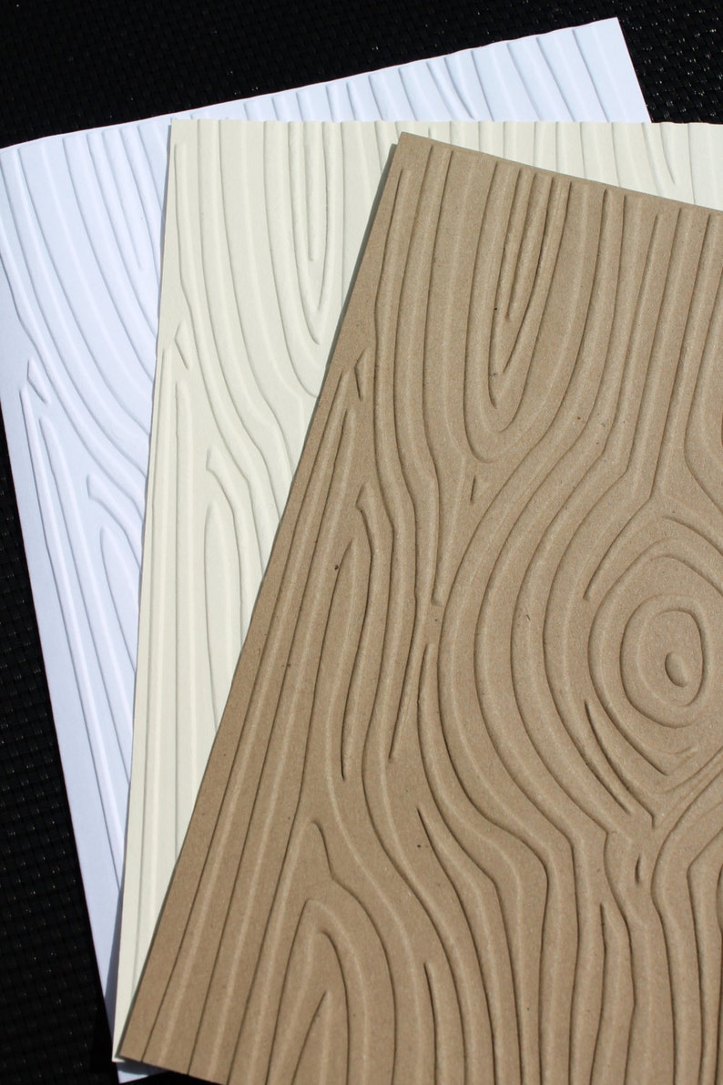Embossed Wood Grain Cardstock Sheet Set of 8 - Etsy