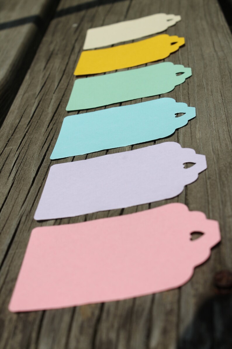 Hanging Tags Die Cut Tags Gift Tags Colours DIY - Etsy