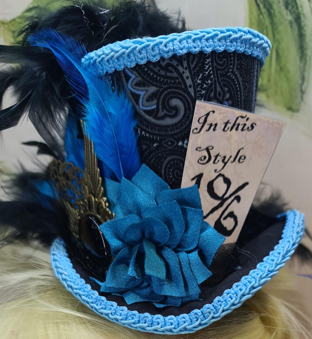 Mad Hatter Mini Top Hat, the Hatters Charm - Etsy