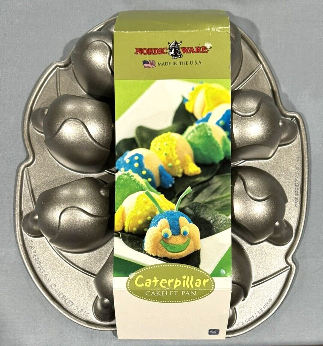 Nordic Ware Bug Caterpillar Ladybug Cakelet Mini Cakes Pan Muffin Mold ...