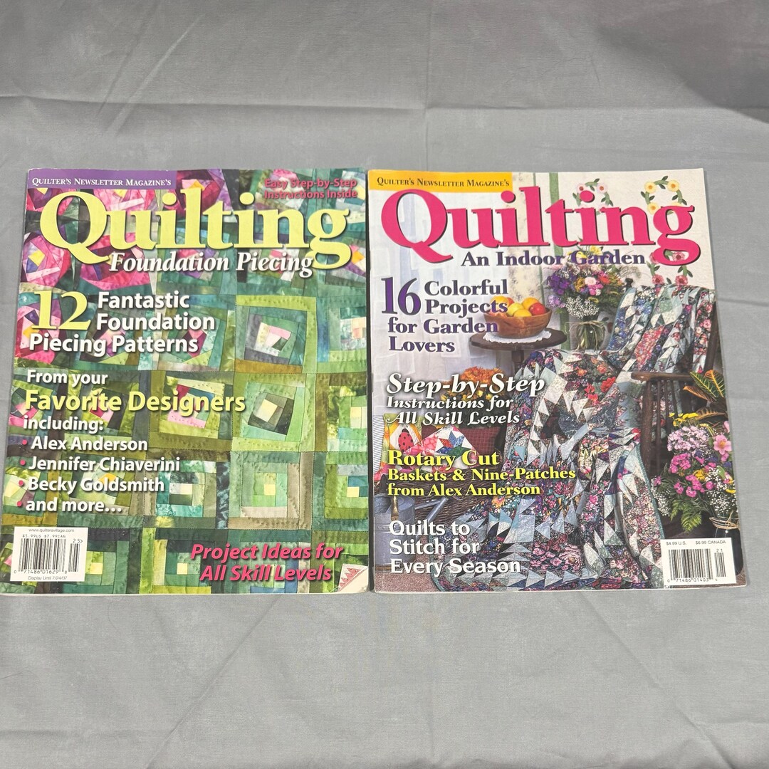 Lot of 2 Quilting Magazines Quilter's Newsletter 2001, 2007 Free ...