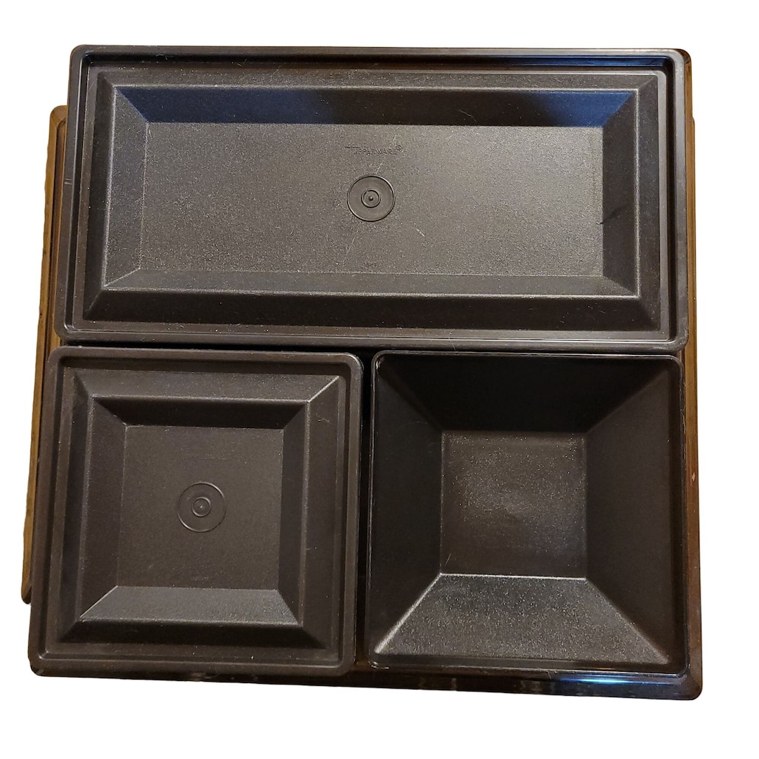 Vintage Tupperware Smoke Grey 7 Piece Serving Serving Set Vegetable ...