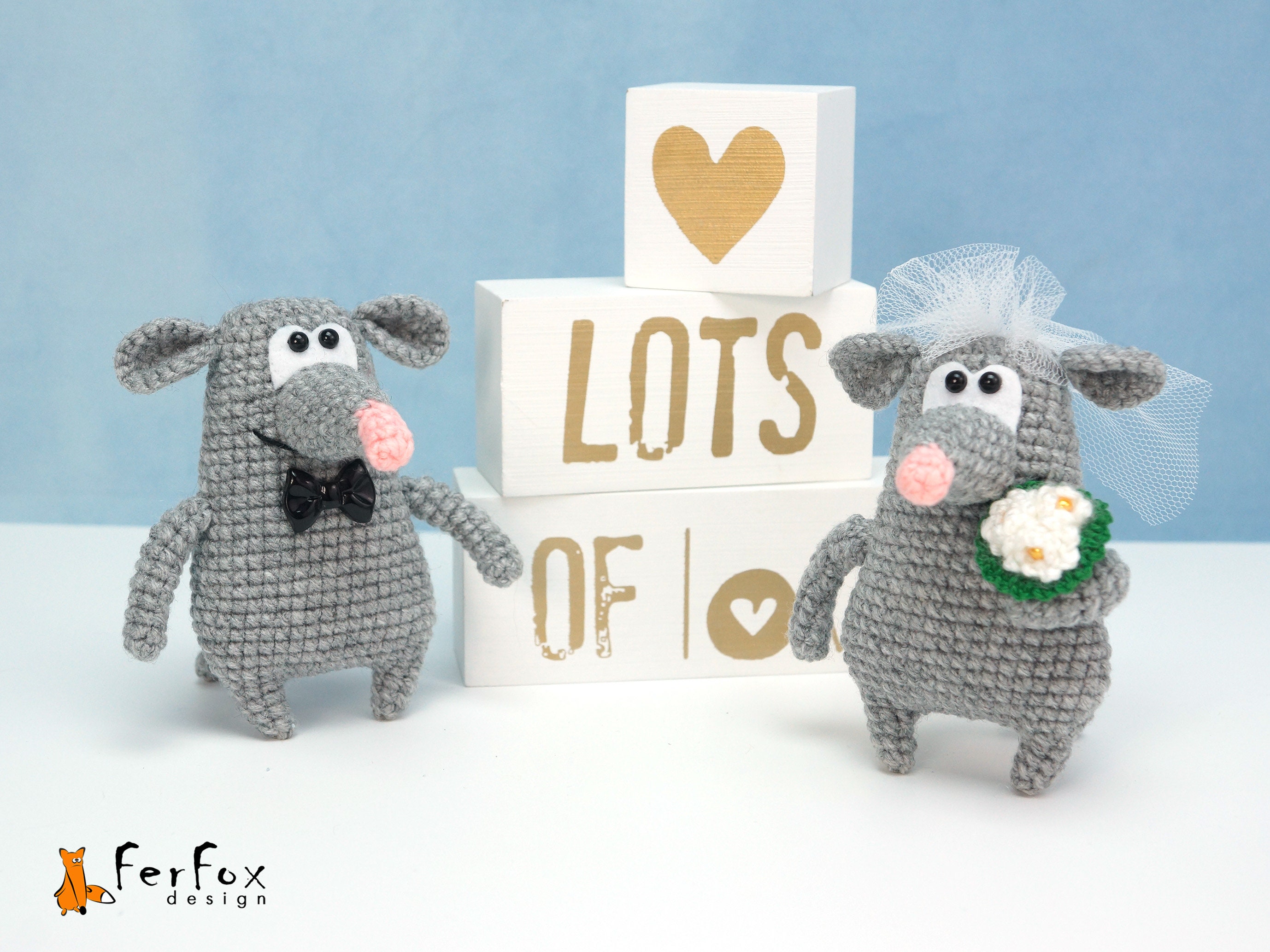 Peluche de rata de novia y novio, lindo regalo de boda para pareja ...