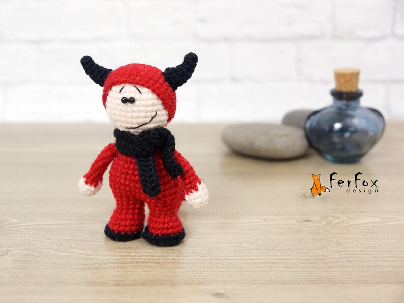 Miniature Halloween Devil Doll Tiny Devil Figurine Cute - Etsy