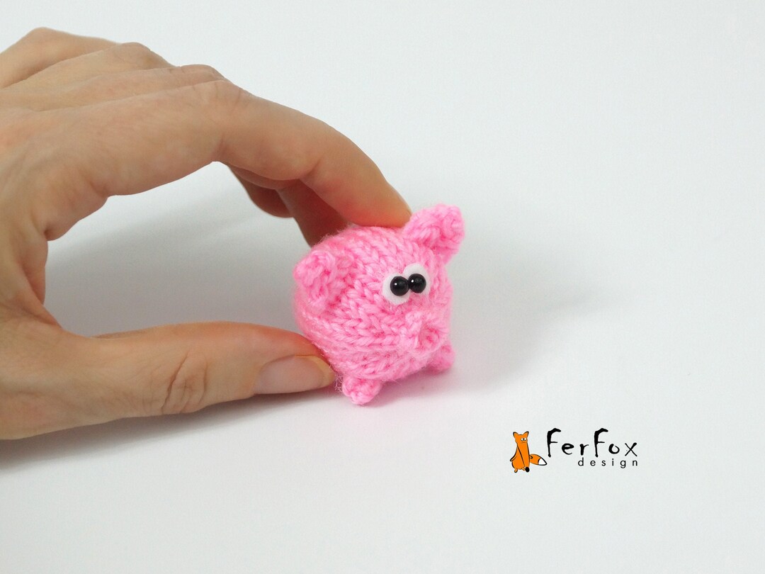 Miniature Pig Stuffed Animal Tiny Piggy Plushie Dollhouse - Etsy