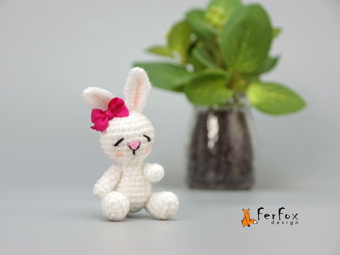 Miniature Bunny Stuffed Animal Sleeping Bunny Rabbit Plushie - Etsy