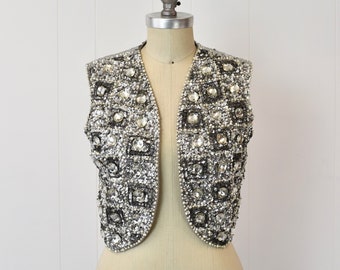 Rhinestone Vest - Etsy
