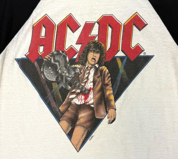 1970s/1980s AC/DC Let There Be Rock Baseball Raglan B… - Gem