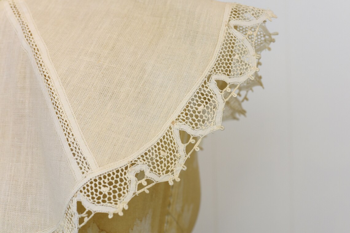 1980s Oversized Linen Collar - Etsy